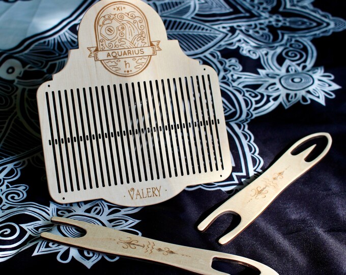 Personalized Hand Loom With Zodiac Sign. Weaving Gift Set Horoscope ...