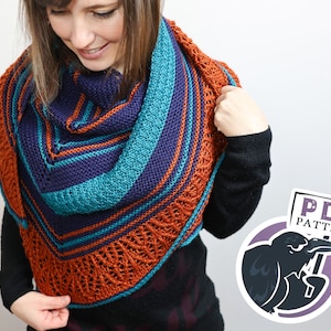Kenai Skyline Shawl Knitting Pattern, Wrap, Scarf, Knitting Tutorial ...