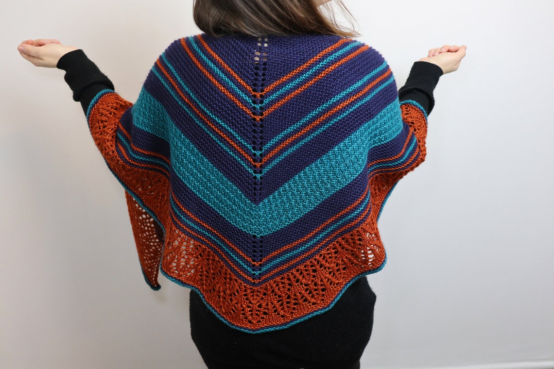 Kenai Skyline Shawl Knitting Pattern, Wrap, Scarf, Knitting Tutorial ...