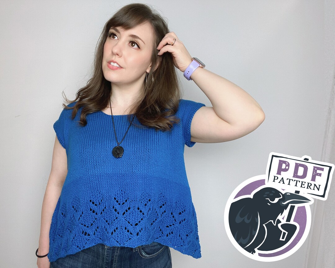 Windmill T-shirt Knitting Pattern, Knit, Hand Knit, Handmade, Tee ...