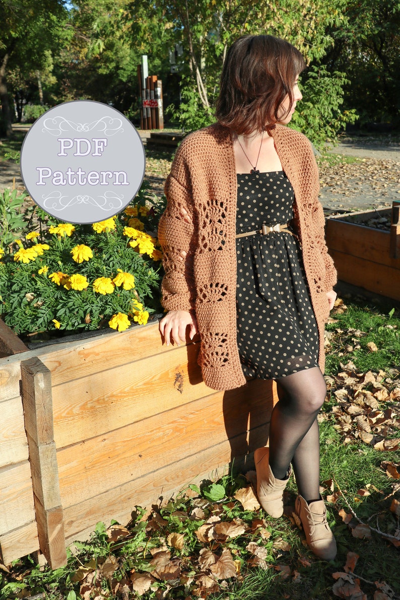 Fall for Me Cardigan Crochet Pattern Autumn Sweater | Etsy