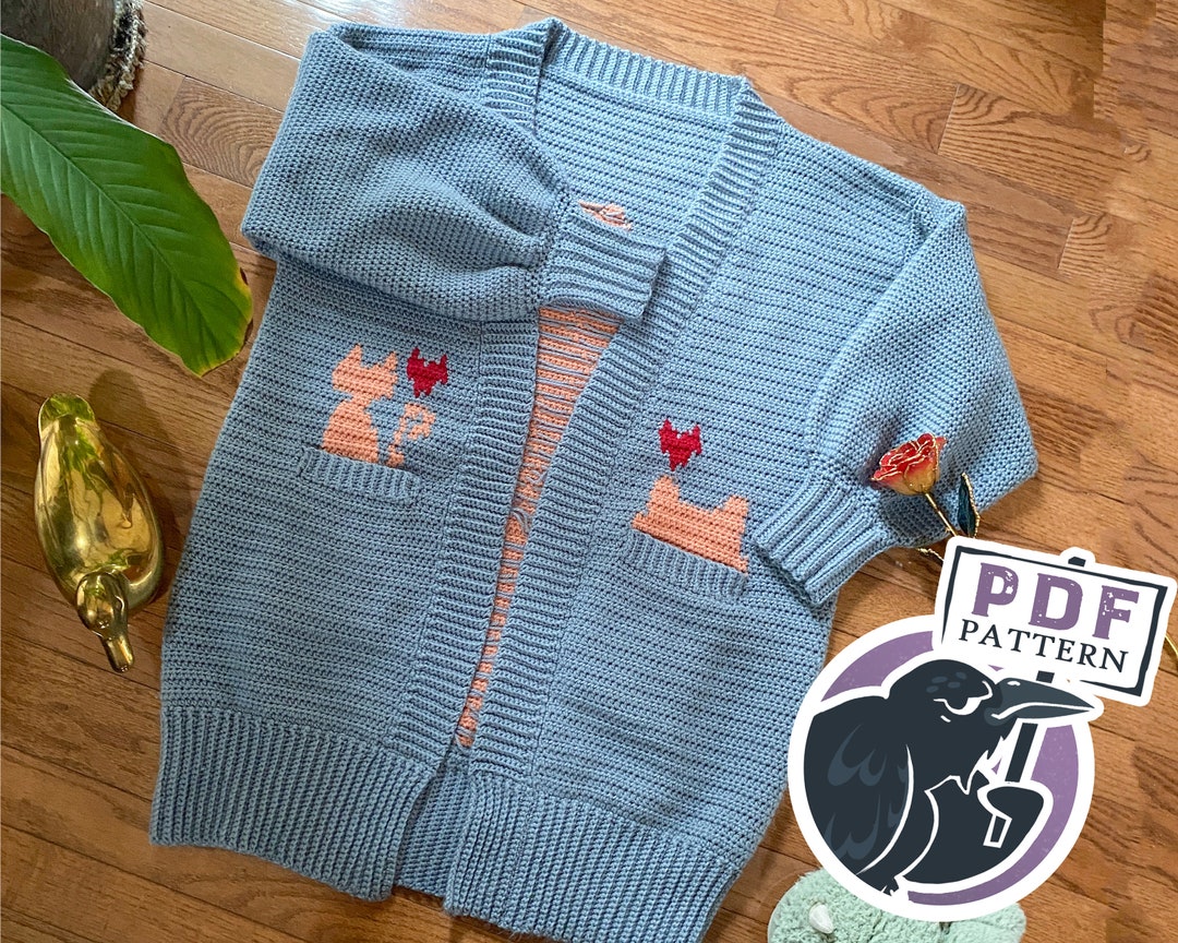Auggie Catigan Crochet Pattern, Cardigan, Sweater, Jumper, Cardigan ...