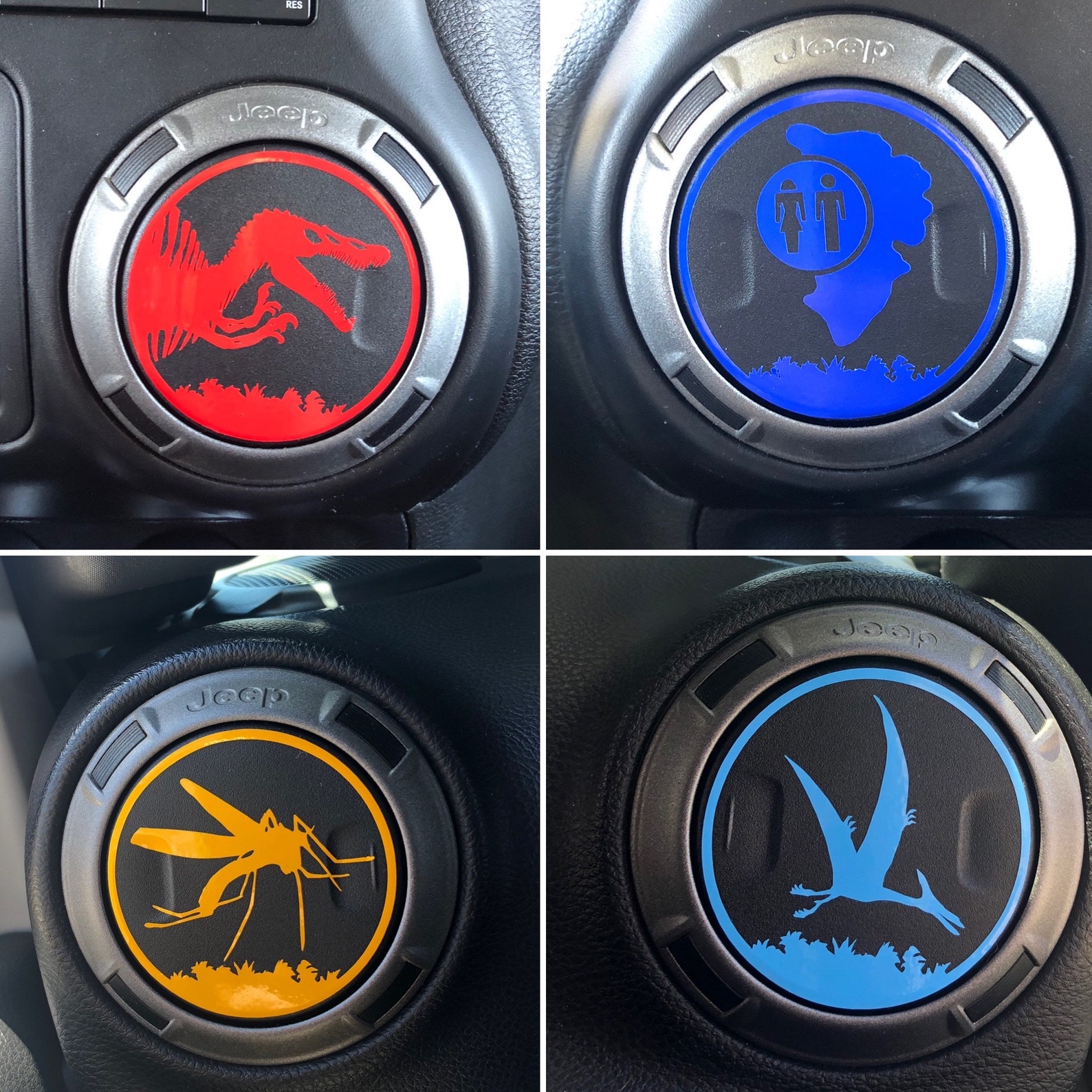Jurassic Themed AC Vent Decals for Jeep Jk/jl/gladiator/patriot - Etsy