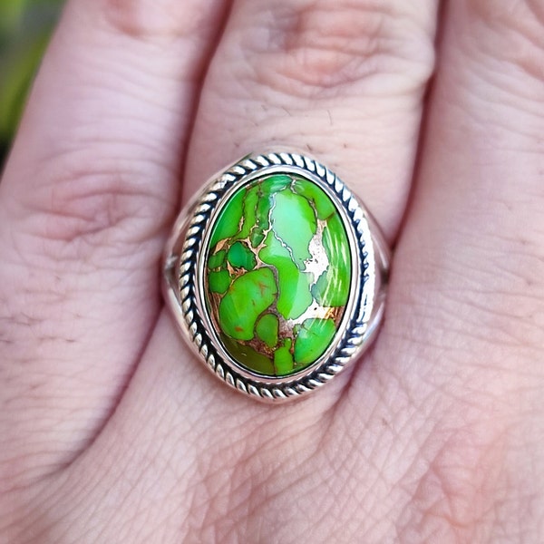 Green Turquoise Ring - Etsy