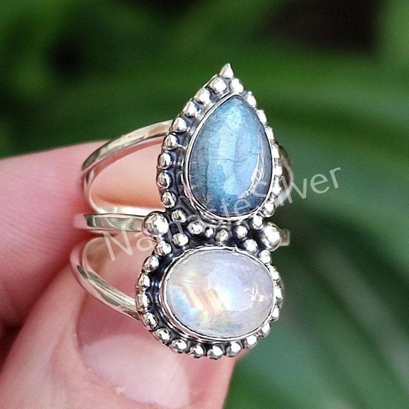 Labradorite Ring Dual - Etsy
