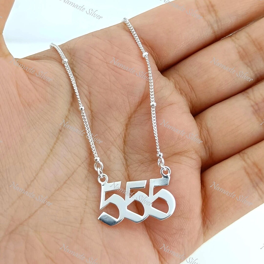 Angel Number Necklace, 925 Sterling Silver Lucky Number Pendant, 111 to ...