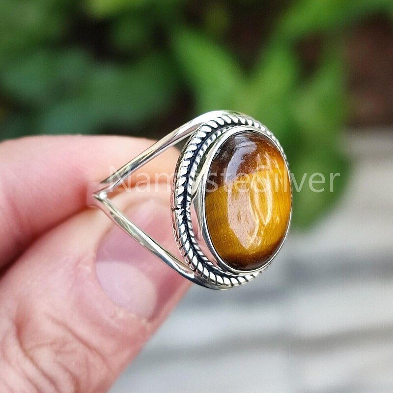 Tiger Eye Ring - Etsy