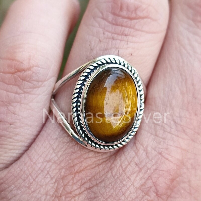 Tiger Eye Ring - Etsy