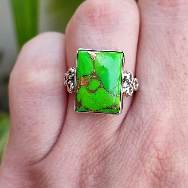 Green Turquoise Ring - Etsy