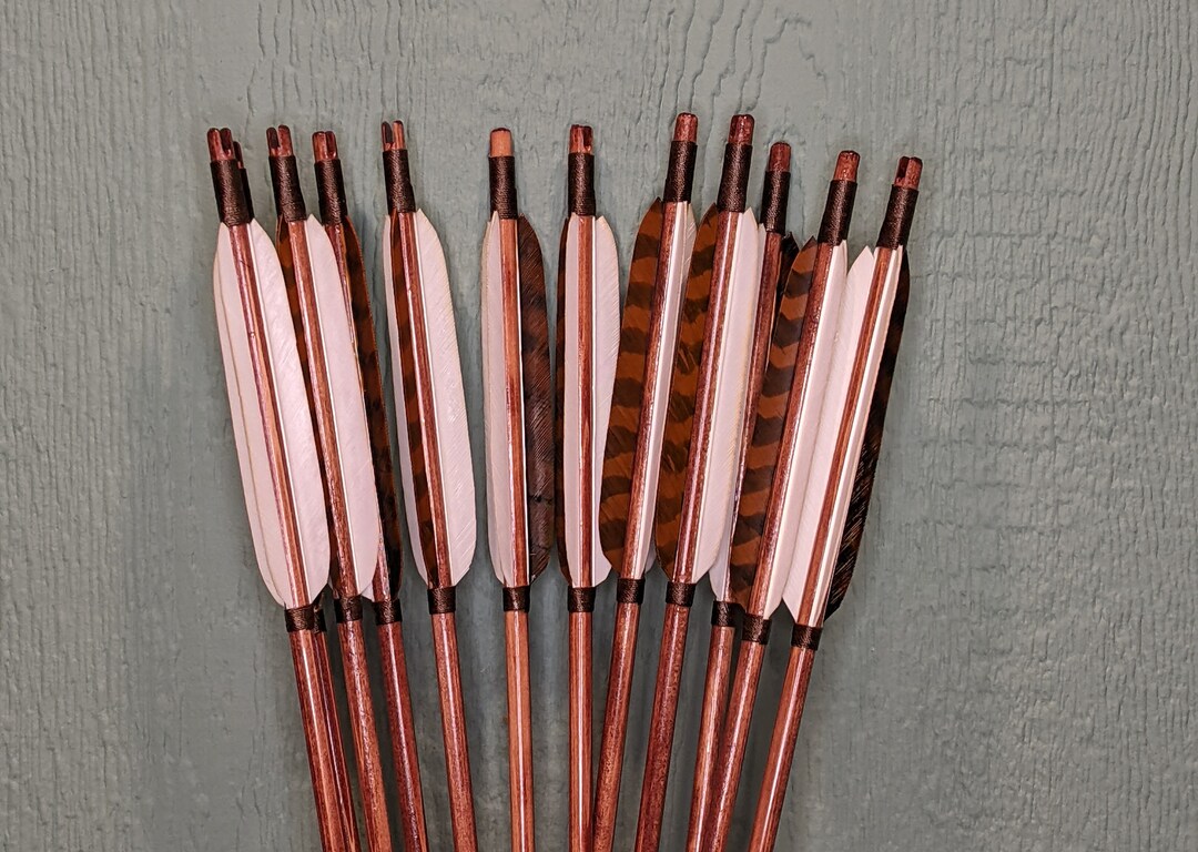 Eastern Thumb Ring Arrows 55-60 Spine Self Nock Dozen POC 31 Inch Max ...