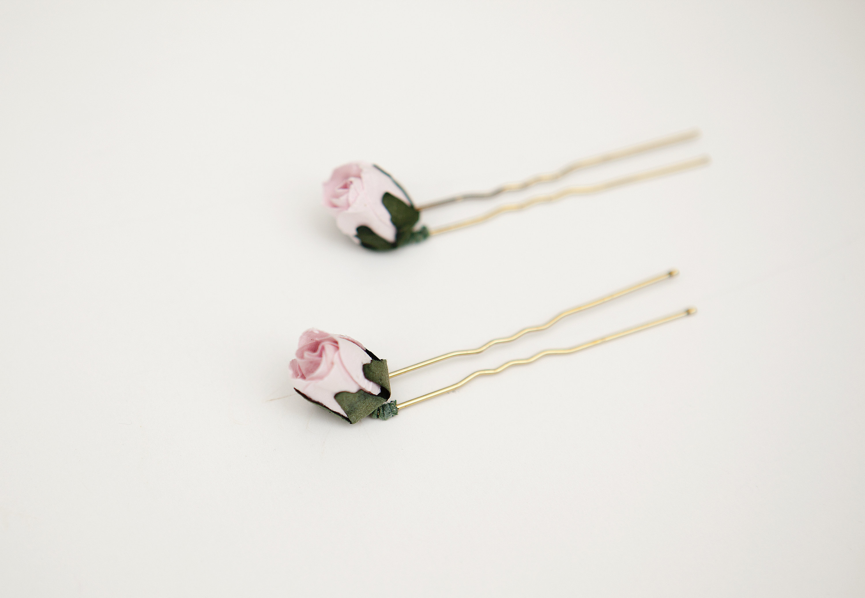 Flower Hair Pins | Paper Rose Bud Hair Pins | Flower Hair Accessories ...