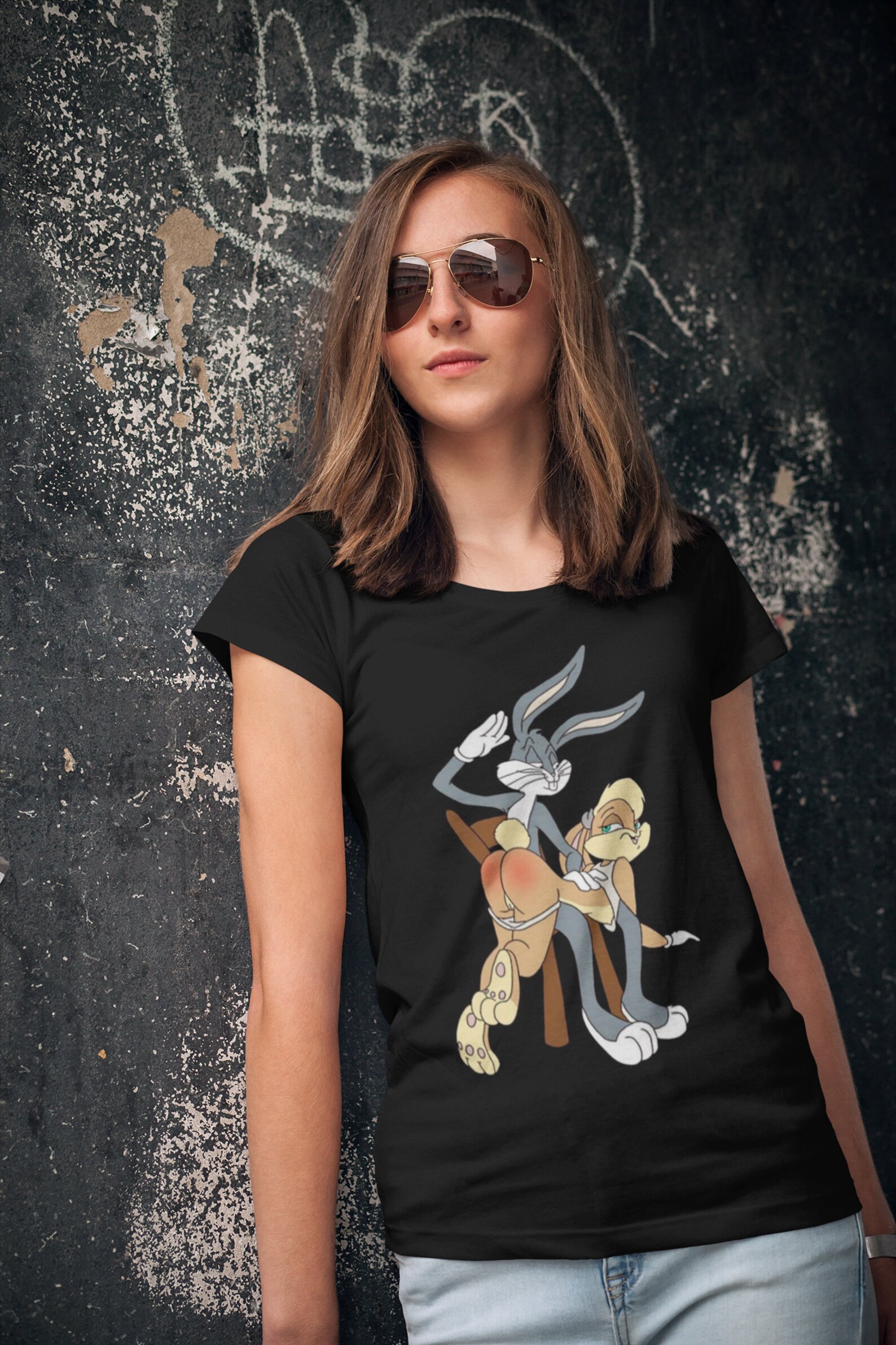 Bugs Spanking Lola Tshirt Unisex Adult Looney Tunes Bugs Bunny Etsy