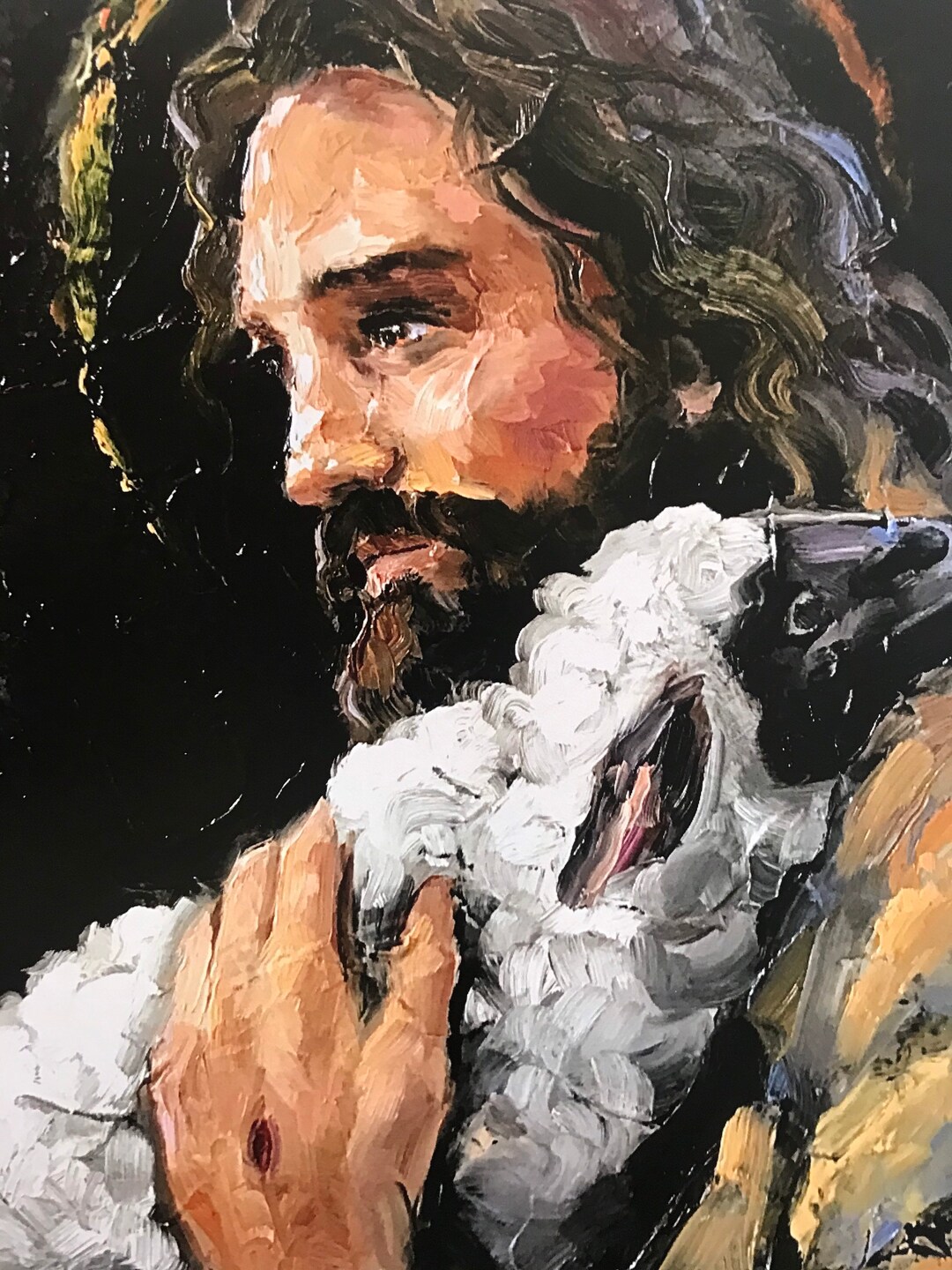 Held in Jesus’ Arms - Good Shepherd Art Poster, Christ With Lamb Print ...