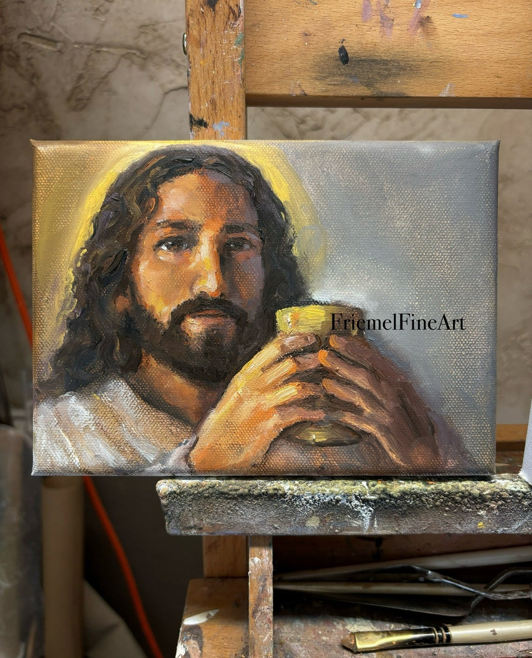 Jesus With the Cup, Eucharistic Art, Last Supper Art, blood of the New ...