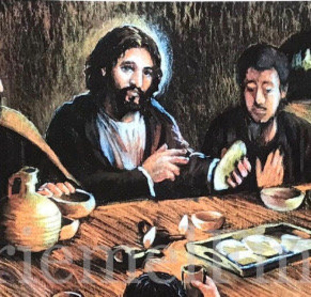 Glowing Warm Last Supper Wall Art, 9x18 and 12x24 Print, Catholic Art ...