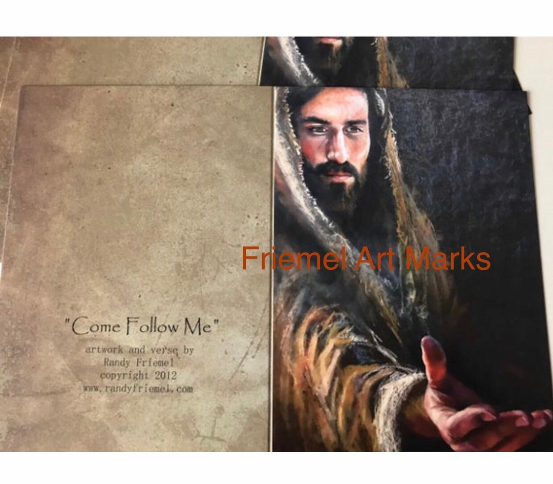 Jesus Art Notecards, “come Follow Me”, Christian Stationery Set - Etsy