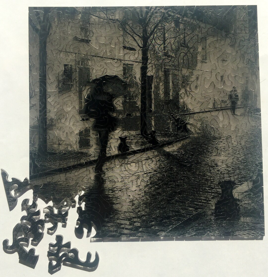 Plexi Puzzle. 184 Pieces. Rainy Evening - Etsy