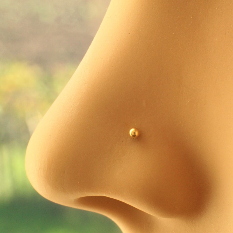 Gold L Bar Nose Piercing - Etsy UK
