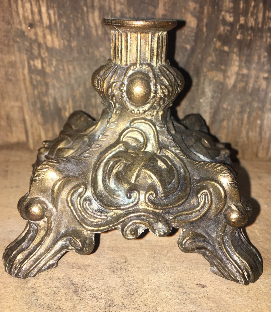 Vintage Victorian Ornate Candleholder Base: Cast Metal Lovers Knot - Etsy