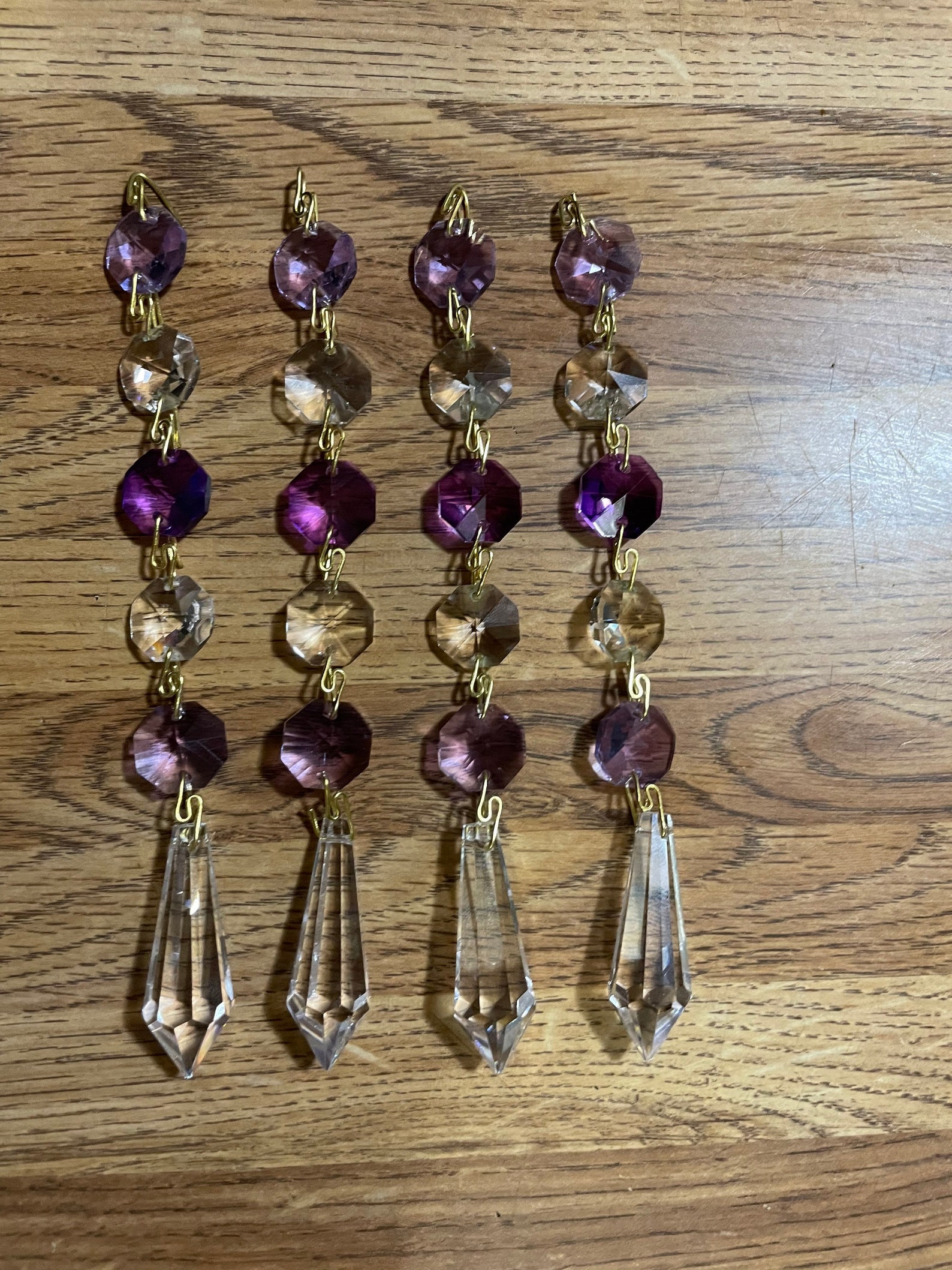 4 Clear ASFOUR Crystal 38mm Spear Tip Plug Icicle Drop Prism - Etsy