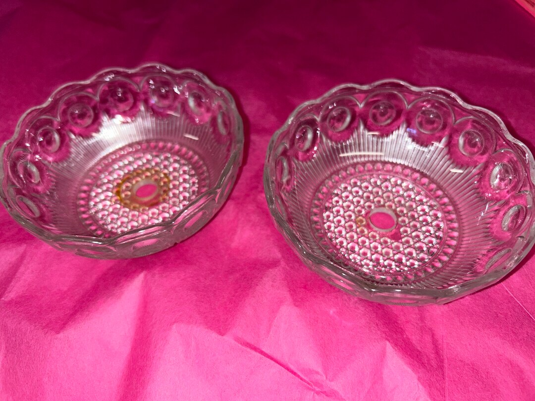 CLEARANCE: 2 Pc VINTAGE Clear Crystal 4.5" Each Candle Scalloped Fancy ...