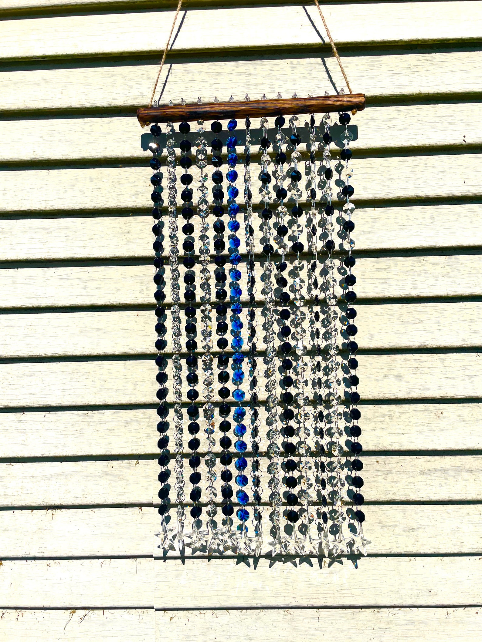 Crystal THIN BLUE Line Flag Suncatcher Windchime Stick Mobile - Etsy
