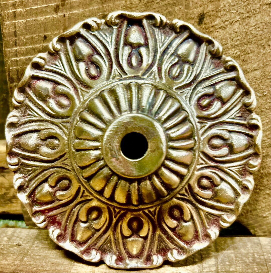 4.5 Spanish Vintage Metal Brass Chandelier Ceiling Ornate Deco Art ...