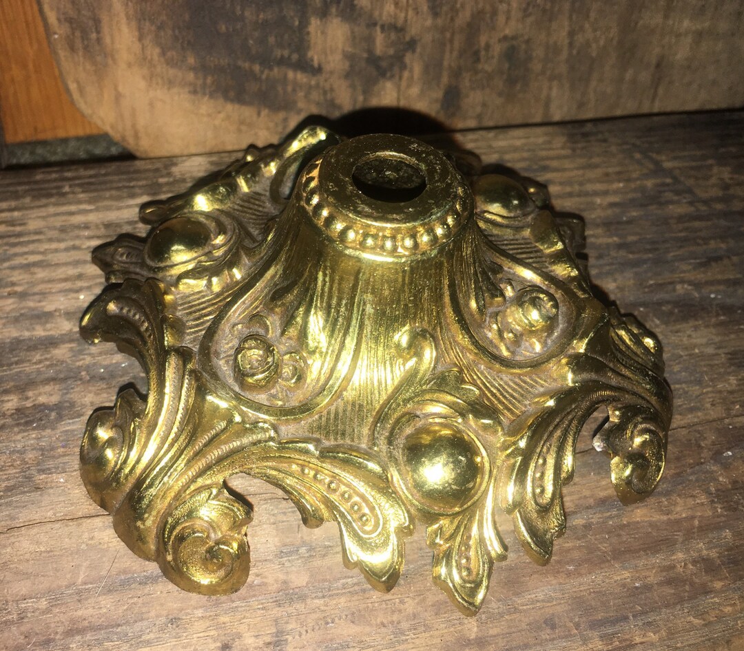 Vintage Ornate Art Deco LLWMC Cast Metal GORGEOUS Lamp Candle Jewelry ...