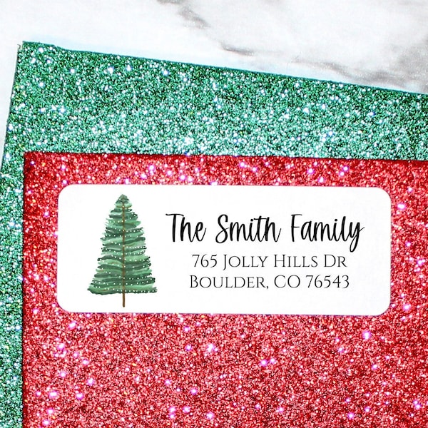 Christmas Return Address Labels - Etsy