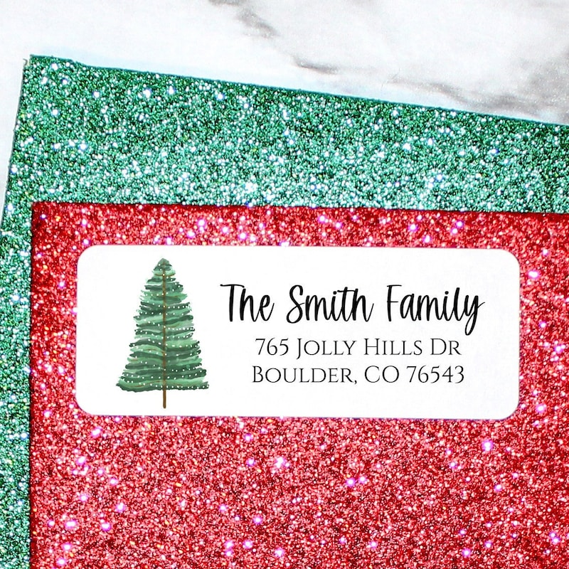 Christmas Address Labels - Etsy