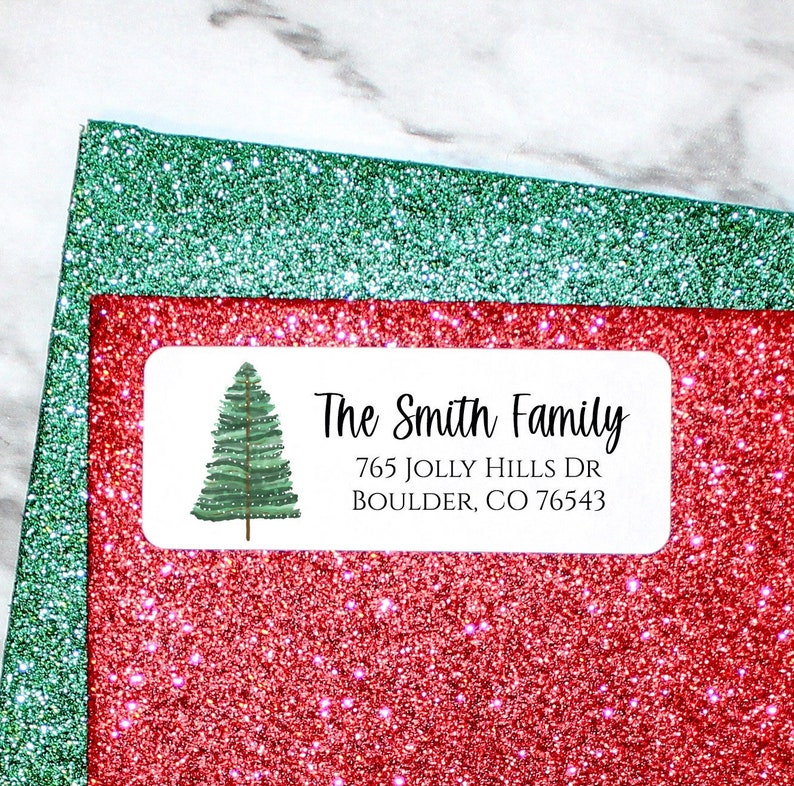 Christmas Return Address Labels, Holiday Return Address Labels, Return ...
