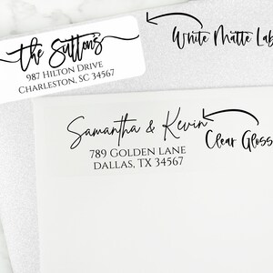 Return Address Labels, White and Clear Address Label, Custom Address ...
