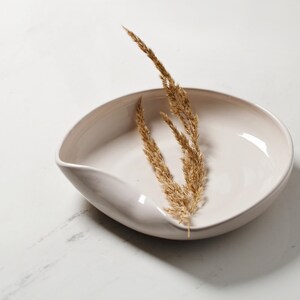 9 Inch Curvy Rim Serving Plate Handmade Curvy Plate White Plate Milky ...