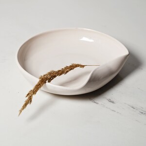 9 Inch Curvy Rim Serving Plate Handmade Curvy Plate White Plate Milky ...