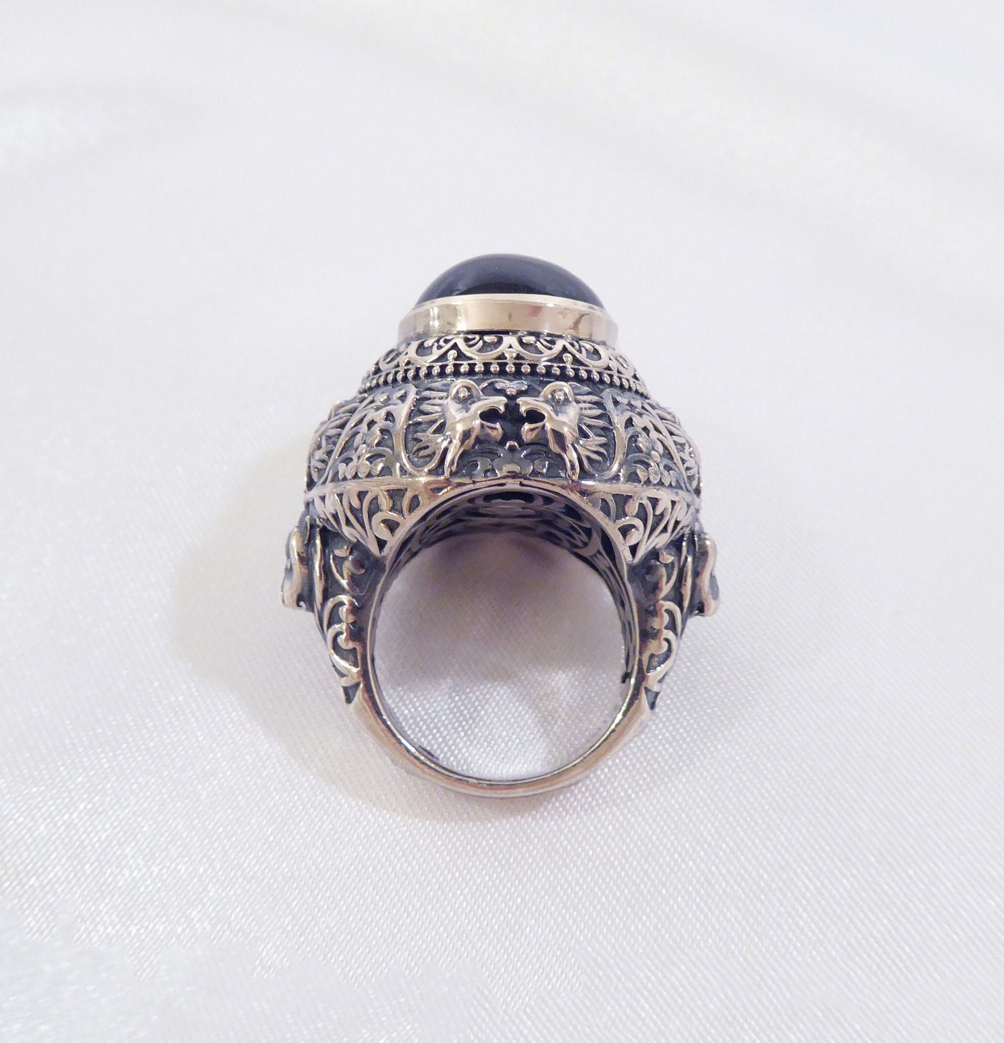 Vintage Massive Natural Indian Black Star Diopside Tribal Lion - Etsy