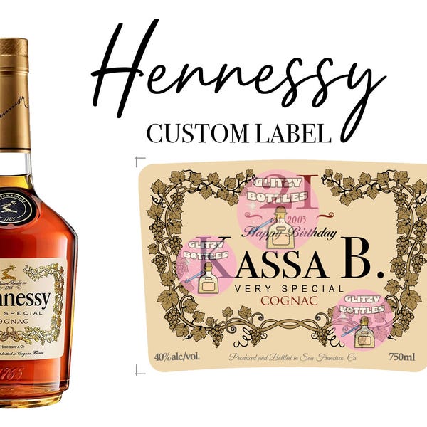 Hennessy Label - Etsy