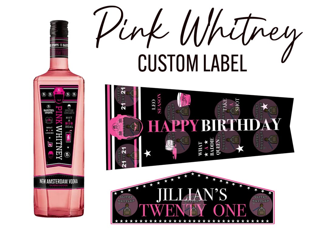 Pink Whitney Custom Digital Label, Custom Digital Label - Etsy