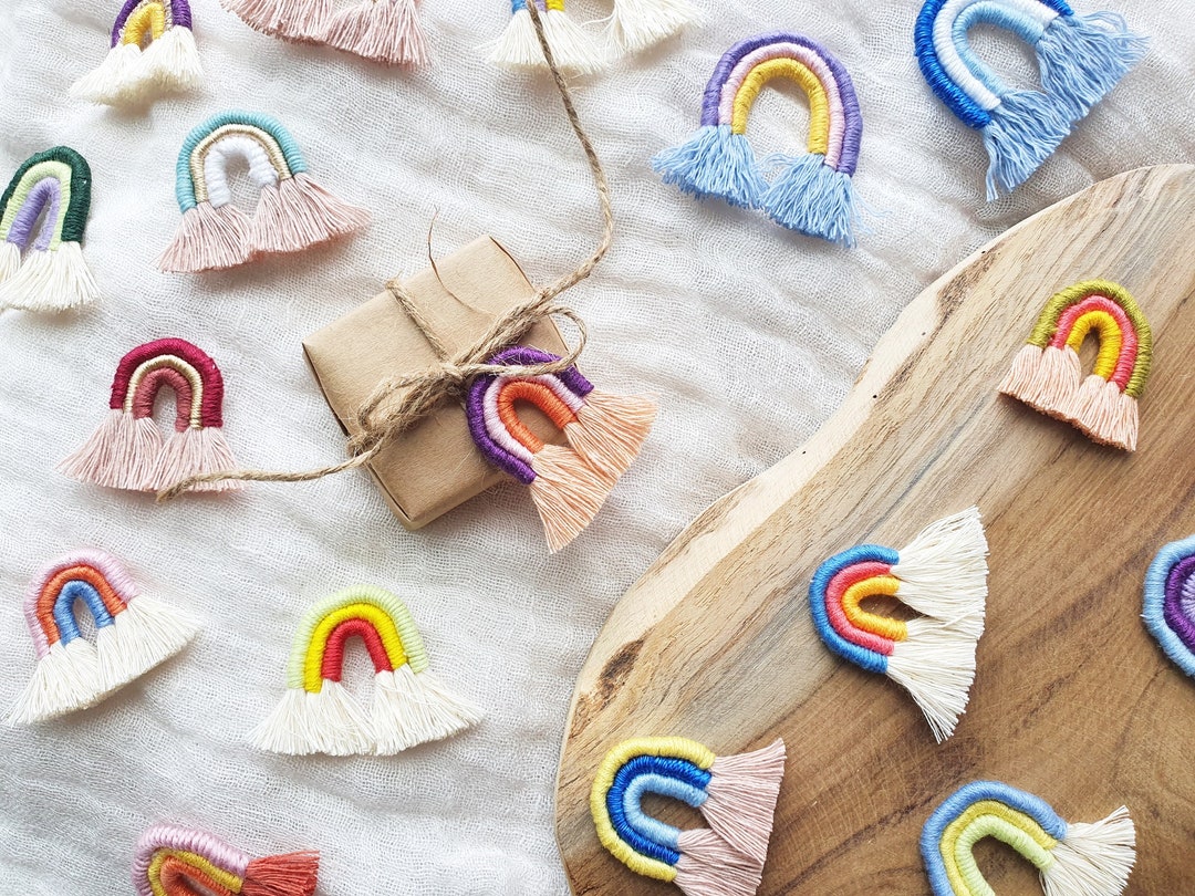 Craft Set Rainbow, Gift Tags, Patches, Pendants, Macrame, Boho ...