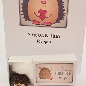 A Hedge-hug for You in a Box Mini Prickly Hedgehog Gift | Etsy