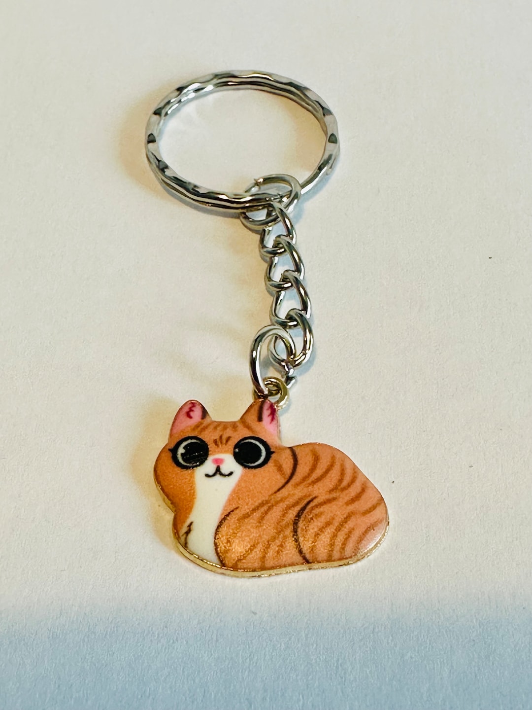 Mini Loafing Orange Ginger Cat Metal & Enamel Novelty Key Ring - Etsy