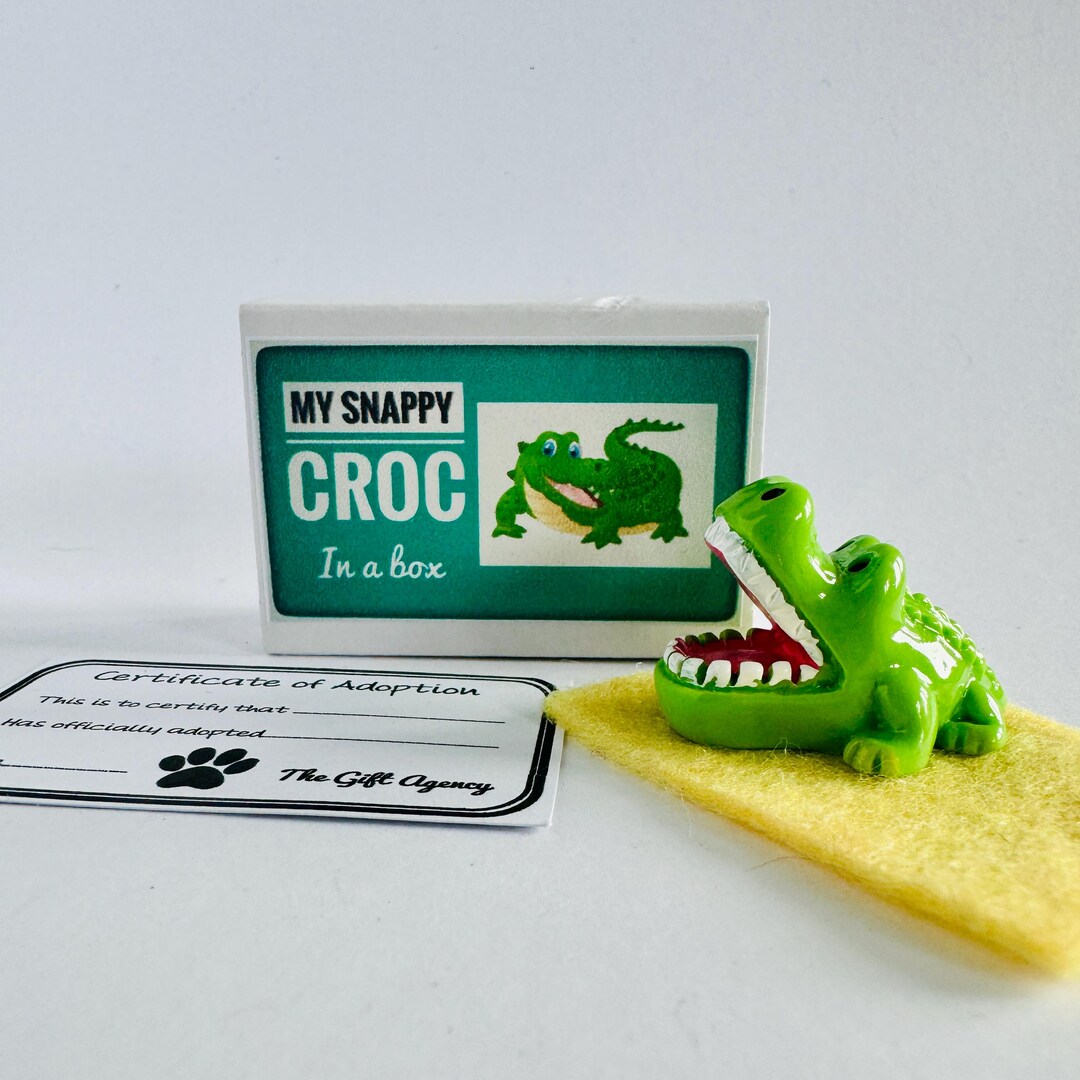 My Snappy Croc in a Box - Crocodile With an Adoption Certificate Mini ...