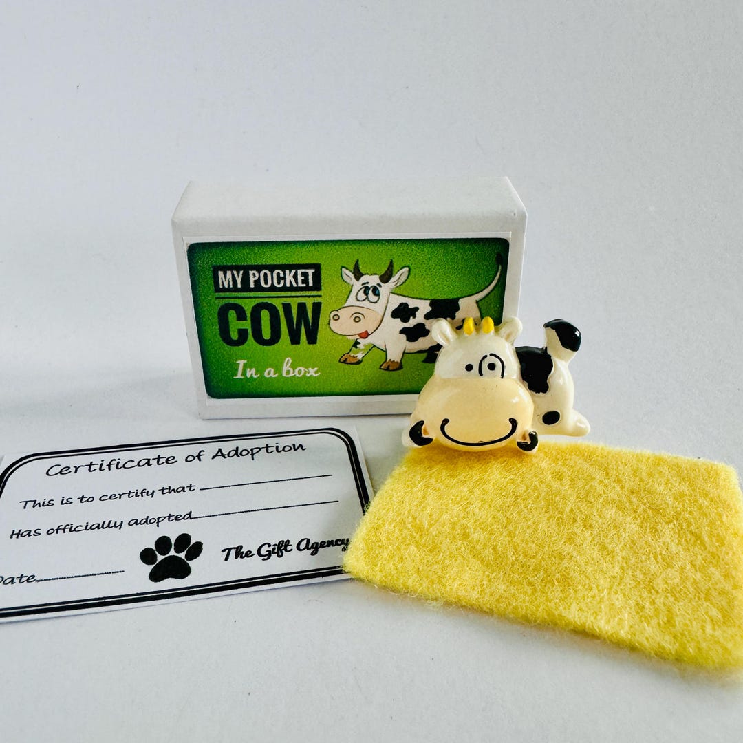 My Pocket Cow in a Box Matchbox Mini Novelty Silly Gift - Etsy