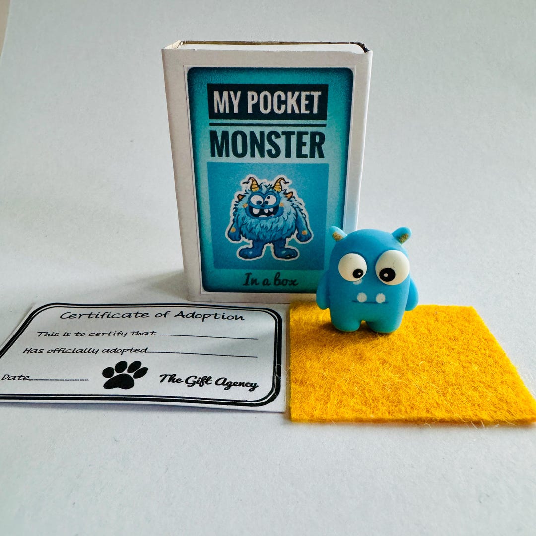 My Pocket Monster in a Box Matchbox Mini Novelty Silly Gift - Etsy