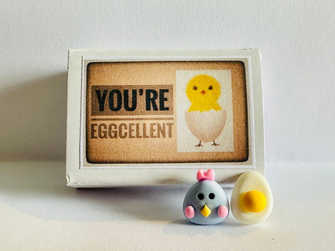 You’re Eggcellent Matchbox Mini Novelty Chicken and Egg Love Gift Card ...