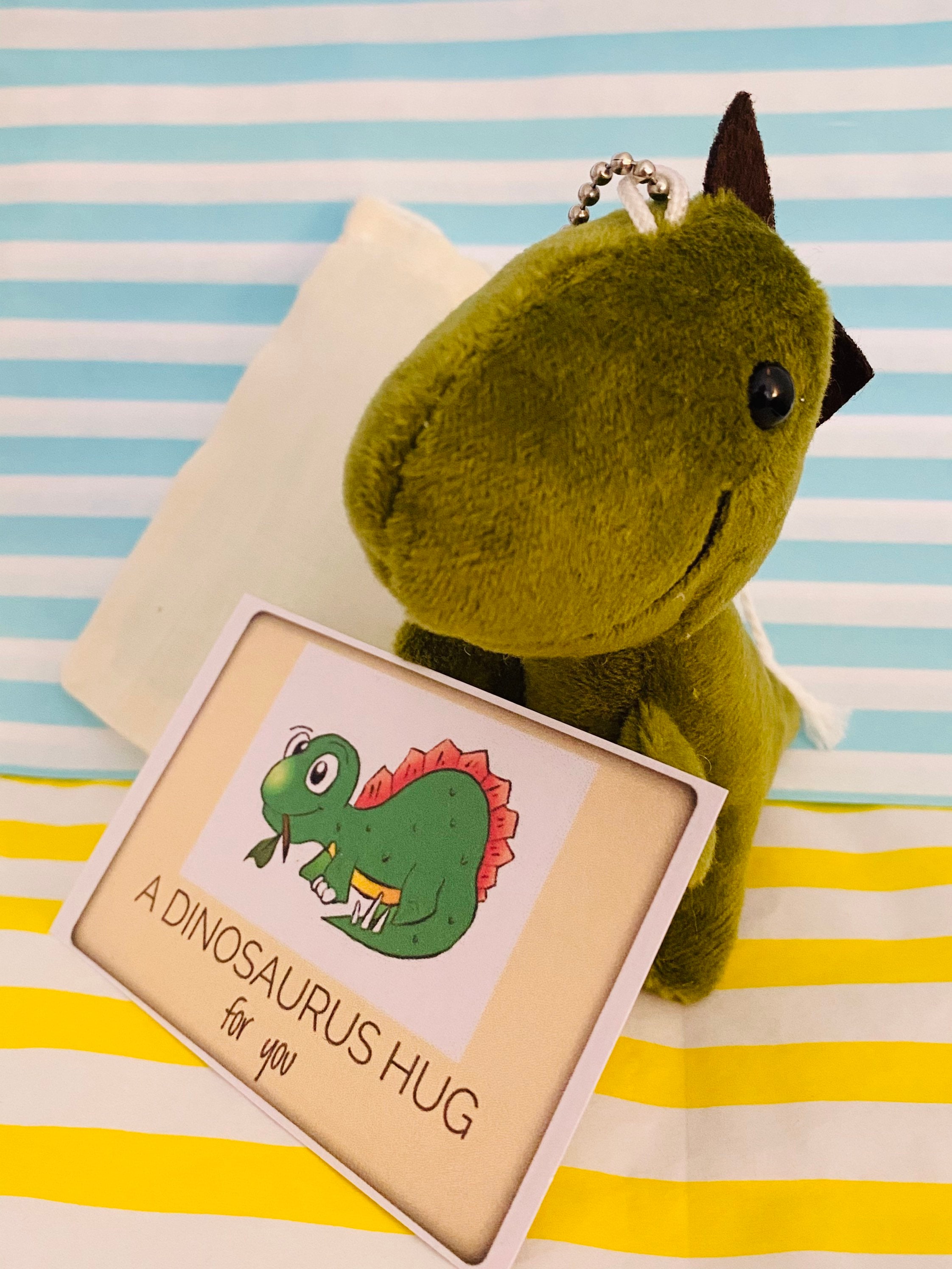 A Dinosaurus Hug for you Cuddly Dinosaur with Adoption | Etsy