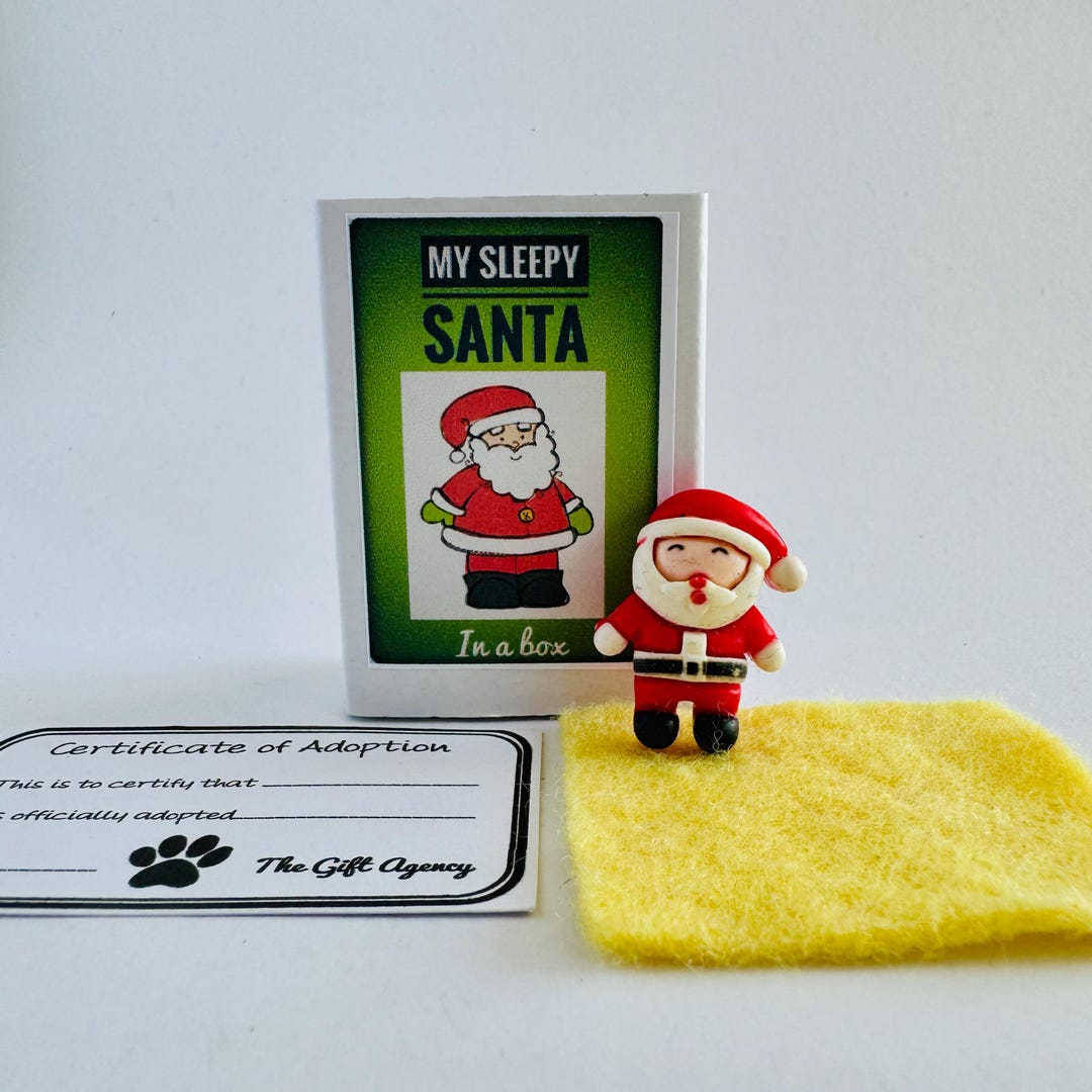My Sleepy Santa in a Box Greetings Card Alternative - Etsy