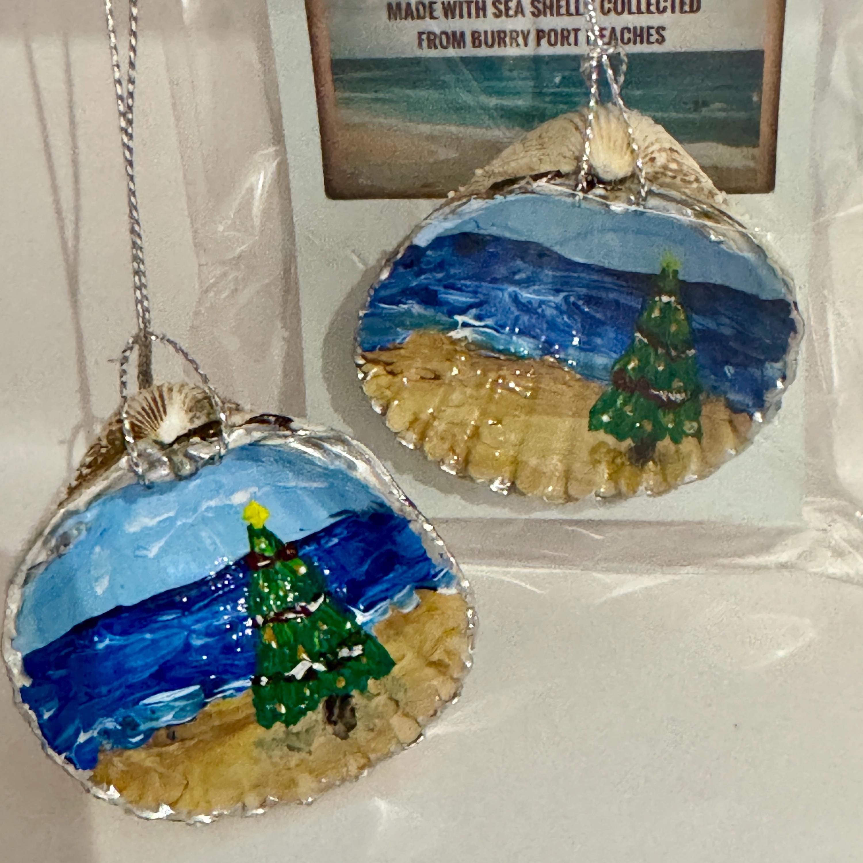 Jingle Shells Hand Painted, Handmade, Christmas Hanging Decoration ...