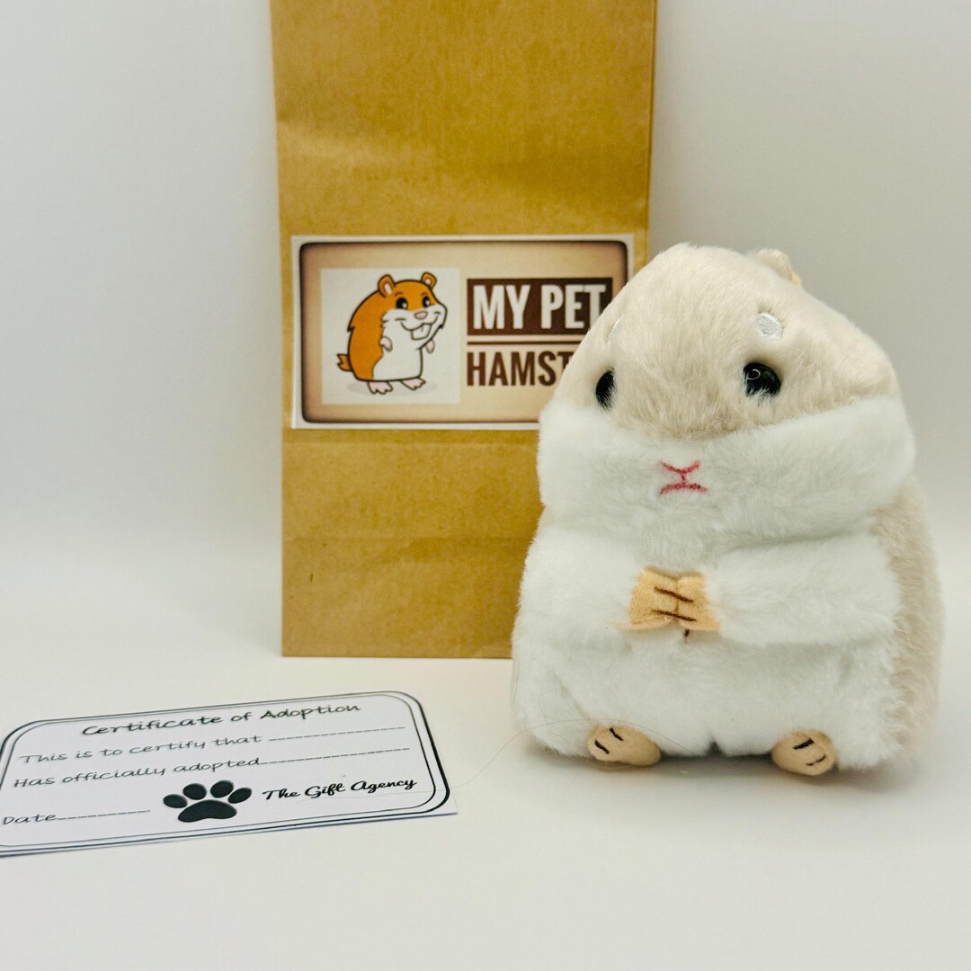 My Pet Hamster - Cuddly Cute Fawn Hamster With Adoption Certificate - Etsy