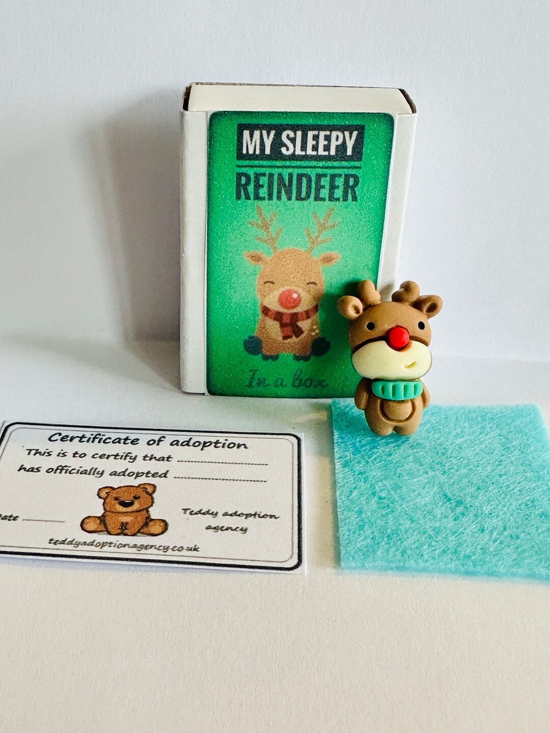 My Sleepy Reindeer in a Box Greetings Card Alternative - Etsy