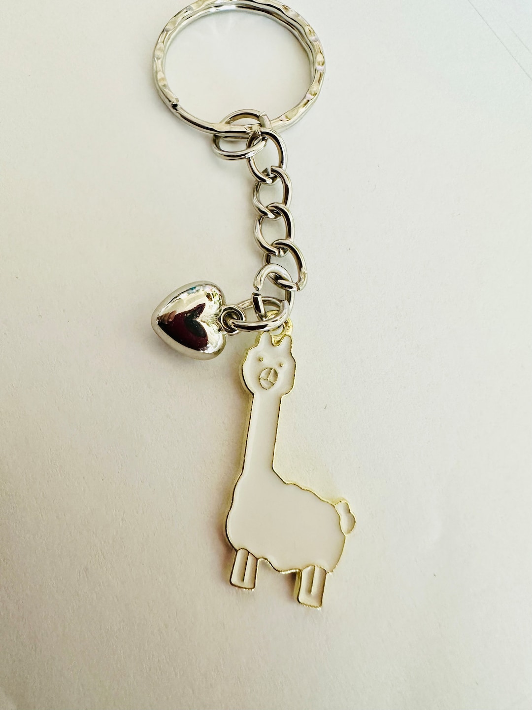 Mini Llama Alpaca With Heart Metal & Enamel Novelty Key Ring - Etsy